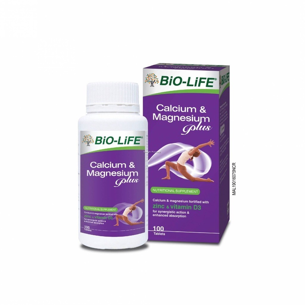 BIO-LIFE CALCIUM & MAGNESIUM PLUS 100'S | Shopee Malaysia