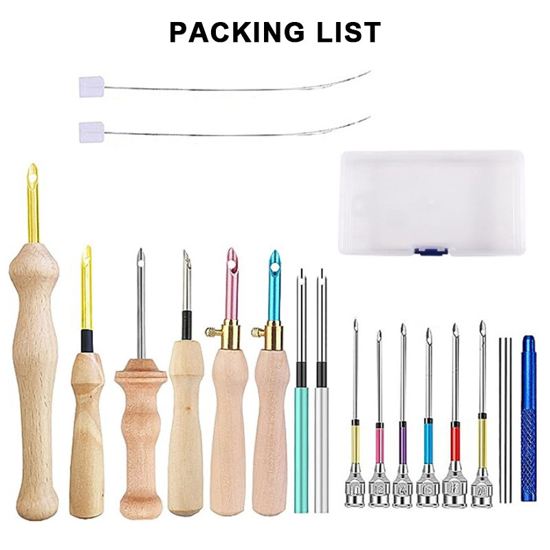 Embroidery Punch Needle Kit Knitting Sewing Tool Cross Stitching Punch ...