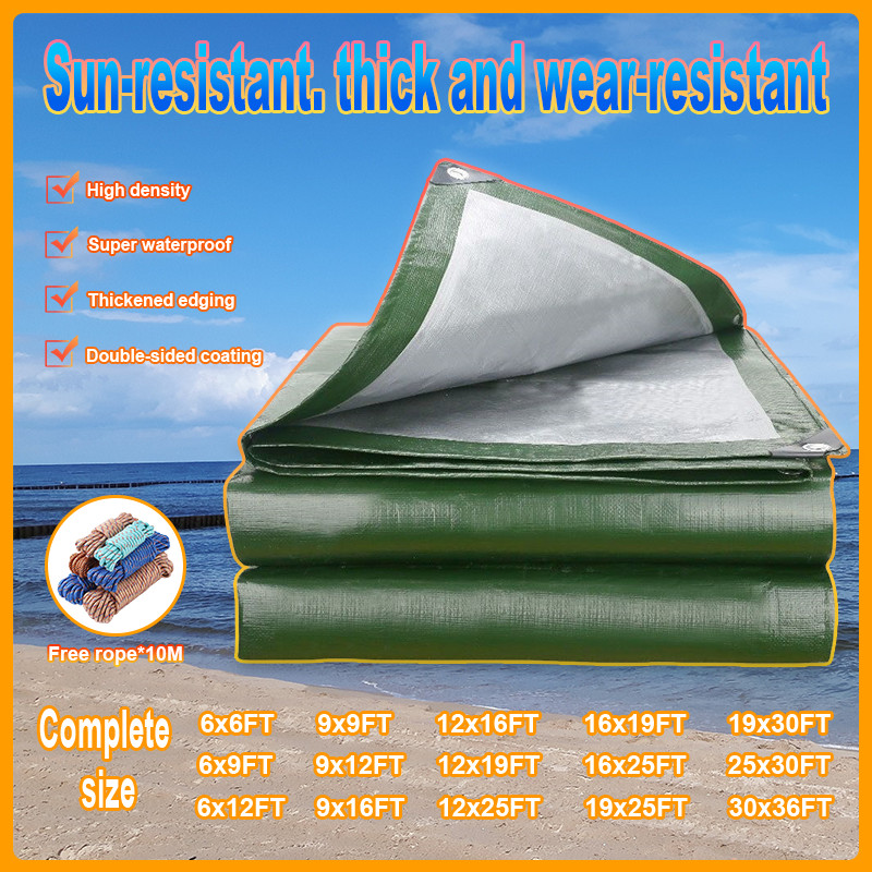 Tarpaulin waterproof Waterproof canvas 6FT 9FT 12FT 16FT 19FT 25FT 30FT ...