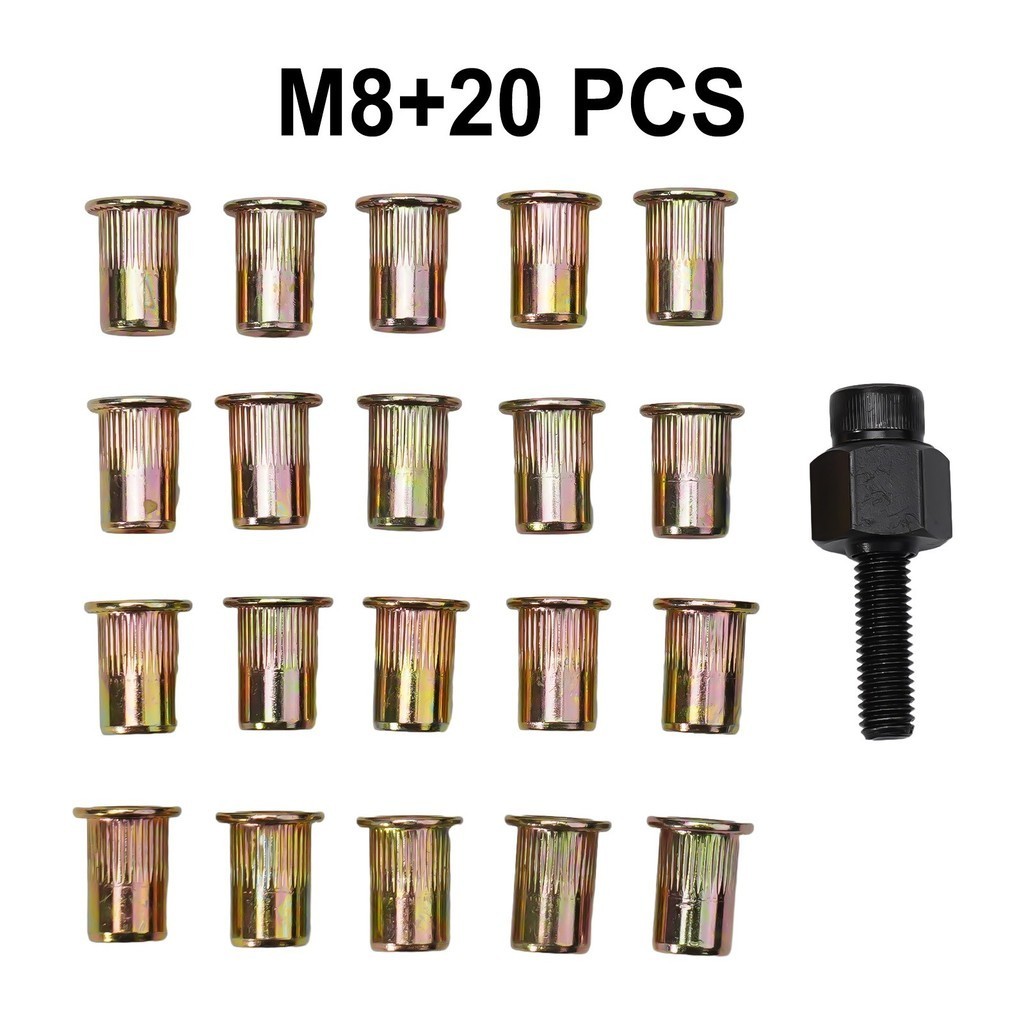 FSFO| 21PCS Hand Rivet Nut Head Nut set For M3- For Hand Rivet Tool ...