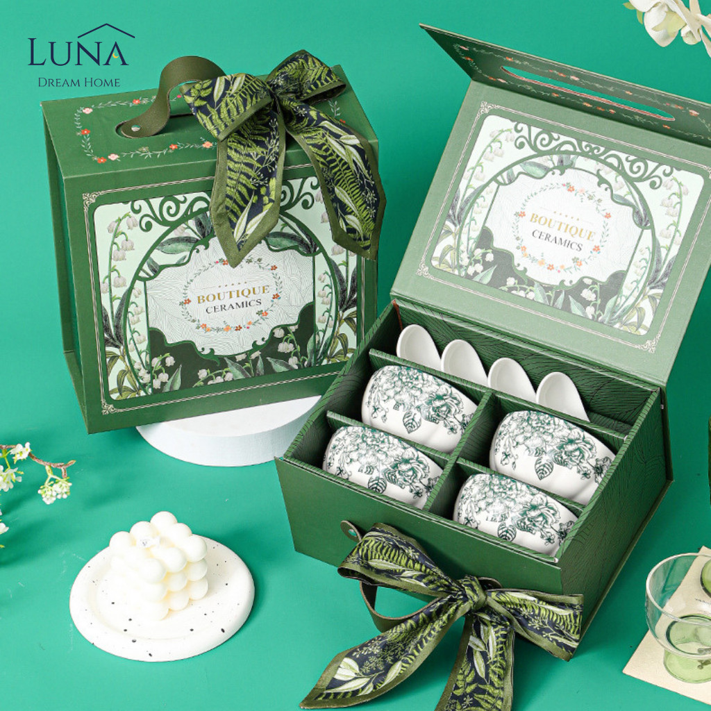 LUNA[Rosie Dinnerware Gift Set]Ceramic Food Plate Tableware ...