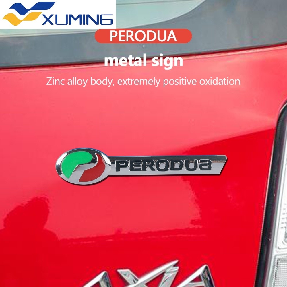 1 X 3D Metal PERODUA Letter Logo Car Auto Rear Trunk Emblem Badge ...