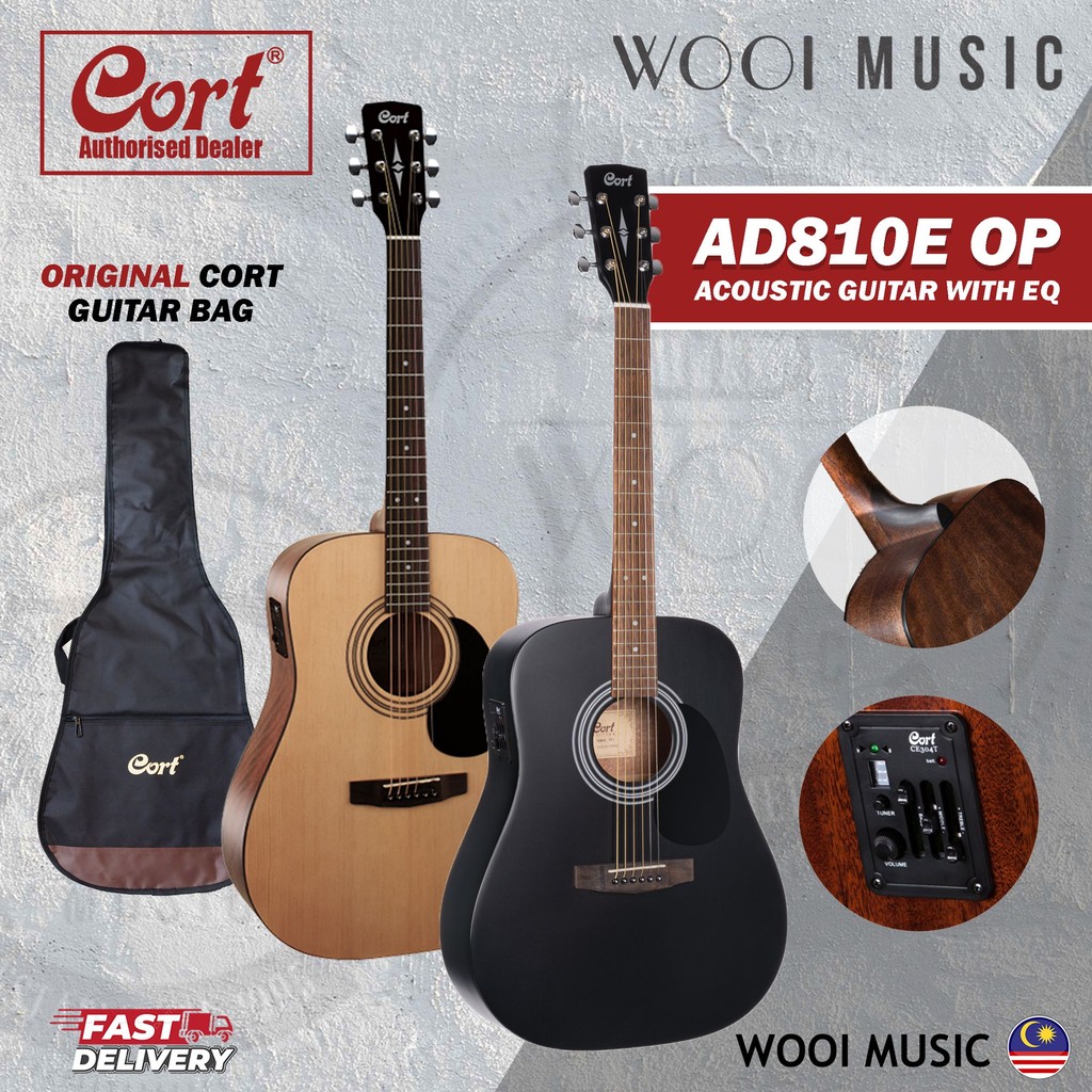 Cort AD810E OP Dreadnought Acoustic Electric Guitar 41'' with Original ...