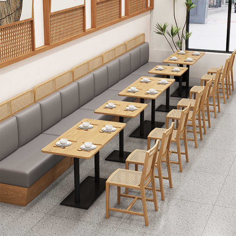 Tema restoran rotan tapak kad kayu solid kedai pencuci mulut sofa meja ...