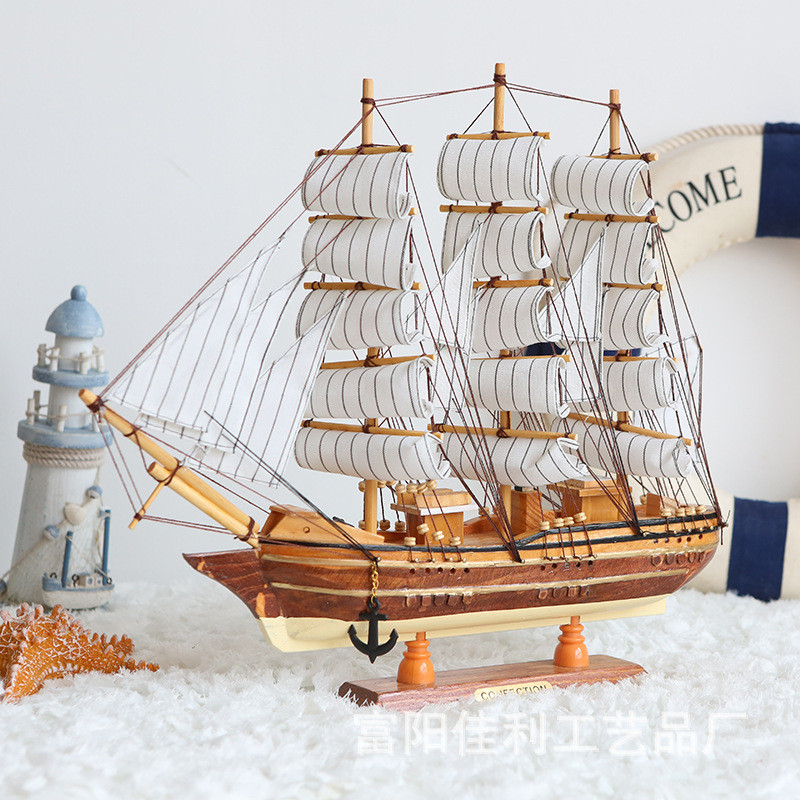 Model perahu layar kayu solid Mediterranean kapal lanun kapal ...