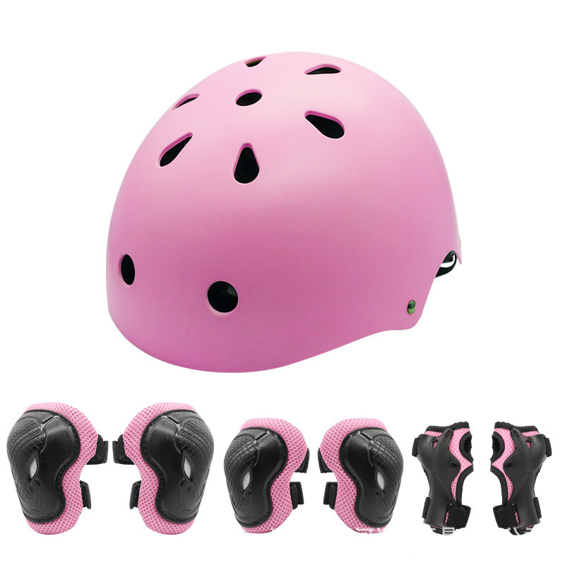 Children's universal protective gear set, knee pads, elbow pads, head ...