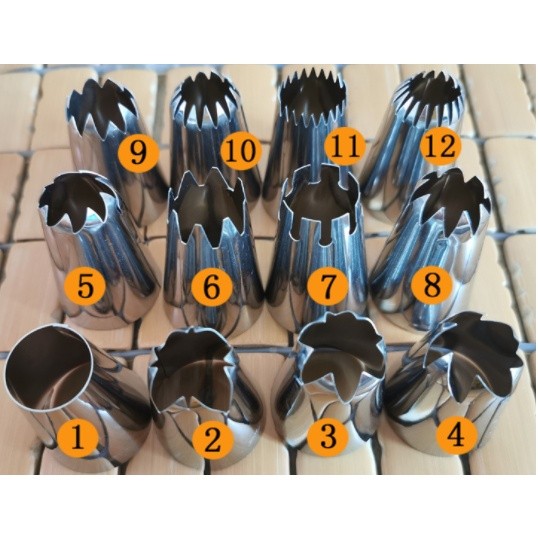 Large Icing Piping Nozzles Stainless Steel Cake Cream Decoration Head ...