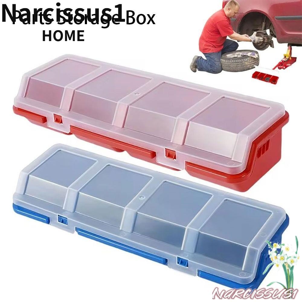 NARCISSUS 1Pcs Parts Storage Box, Blue Red with Lid Screw Organizer Box ...