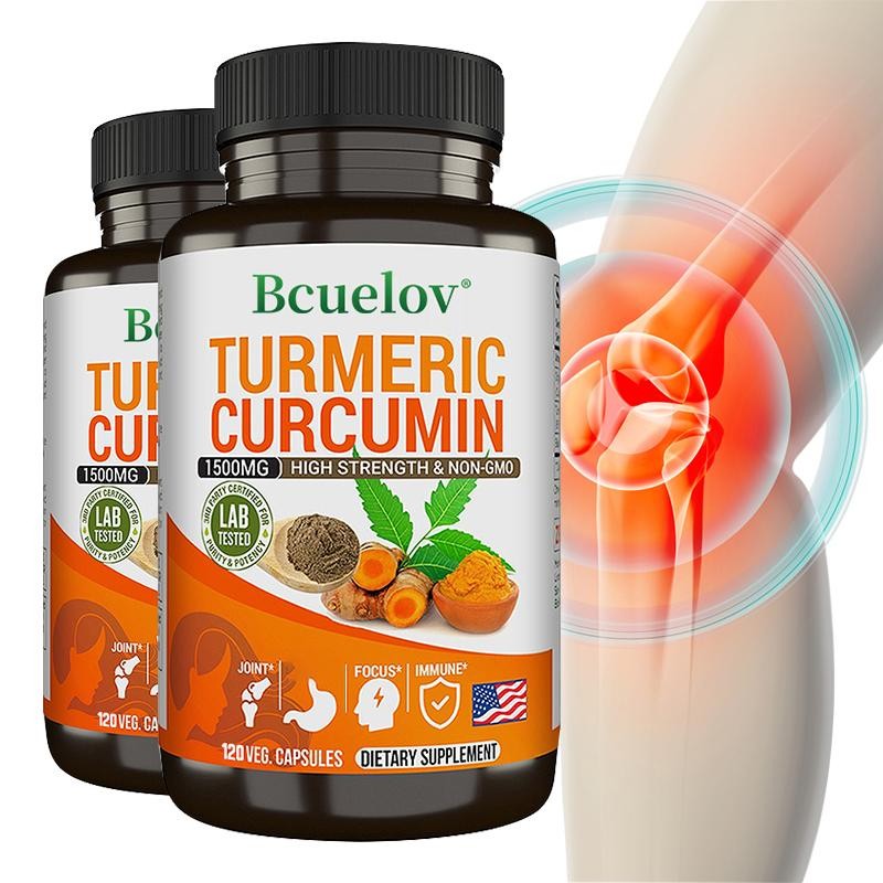 Bcuelov Turmeric Curcumin Capsule Supplement, Supports Healthy Joints ...