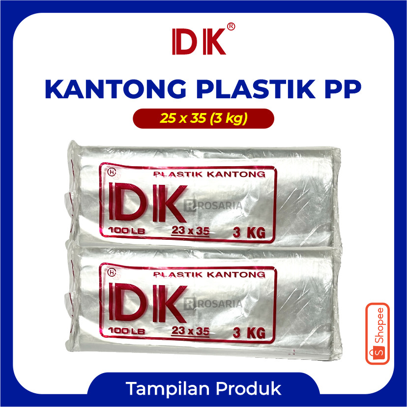 Dk Plastic Bags 3 KG 23x35 Clear Wrapping Kilo Goods Thin Multipurpose ...