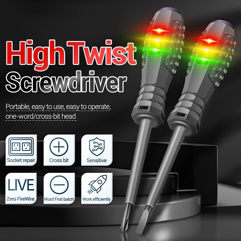 Test Pen Screwdriver Voltage Tester Voltmeter Test Light Screwdriver ...