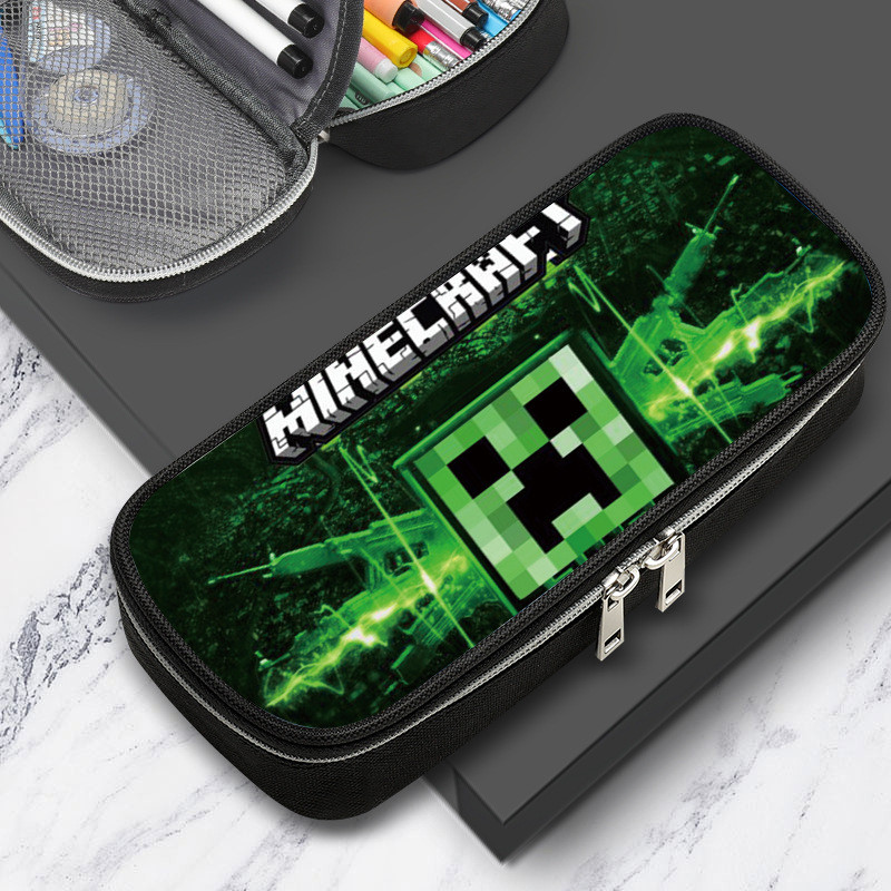 Minecraft Pencil Case Large Capacity Children Pencil Case Cloth him ...