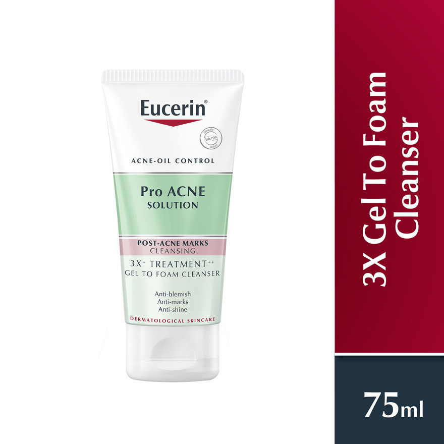 EUCERIN ProAcne Solution 3X Gel to Foam Cleanser 75ml | Shopee Malaysia