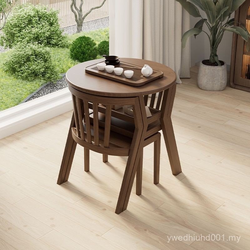 Hot Sale Balcony Leisure Table Chair Three-Piece Set Solid Wood Set Tea ...