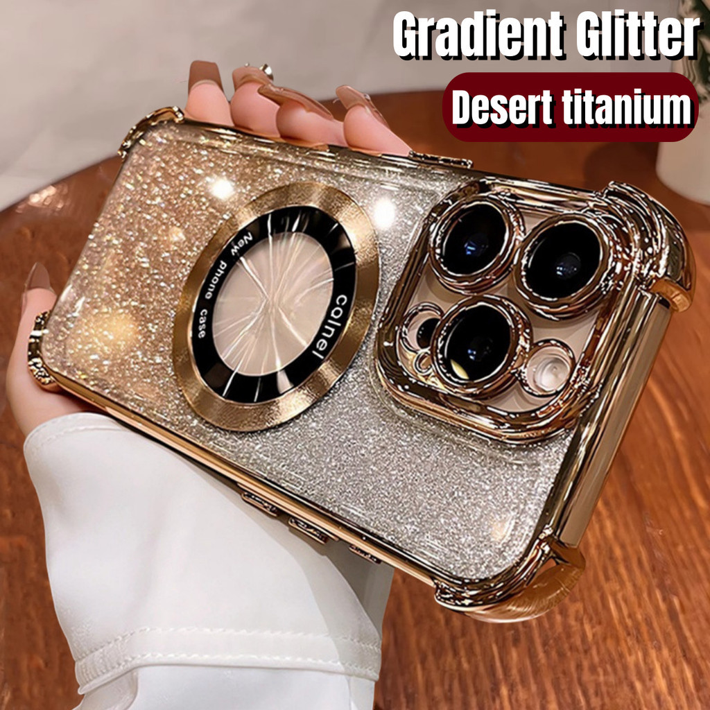 Desert Titanium Luxury Plating Airbag Gradient Glitter Magnetic Phone ...