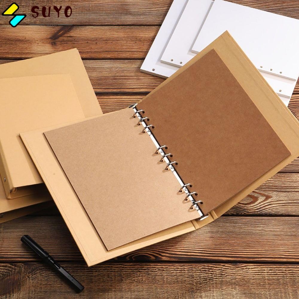 SUYO Binder File Clip, Kraft Paper A5 B5 A4 Kraft Paper Binder Cover ...