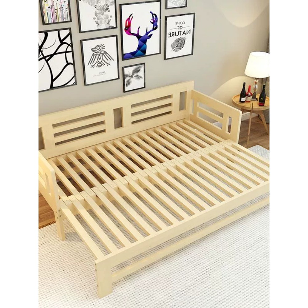 Katil Sofa Lipat Baharu Kayu Pejal, Penggunaan Dwi untuk Duduk dan ...