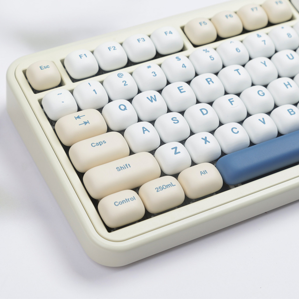 GMK Soy Milk Keycaps Cute Round MOG Profile PBT Dye Sublimation Keycap ...