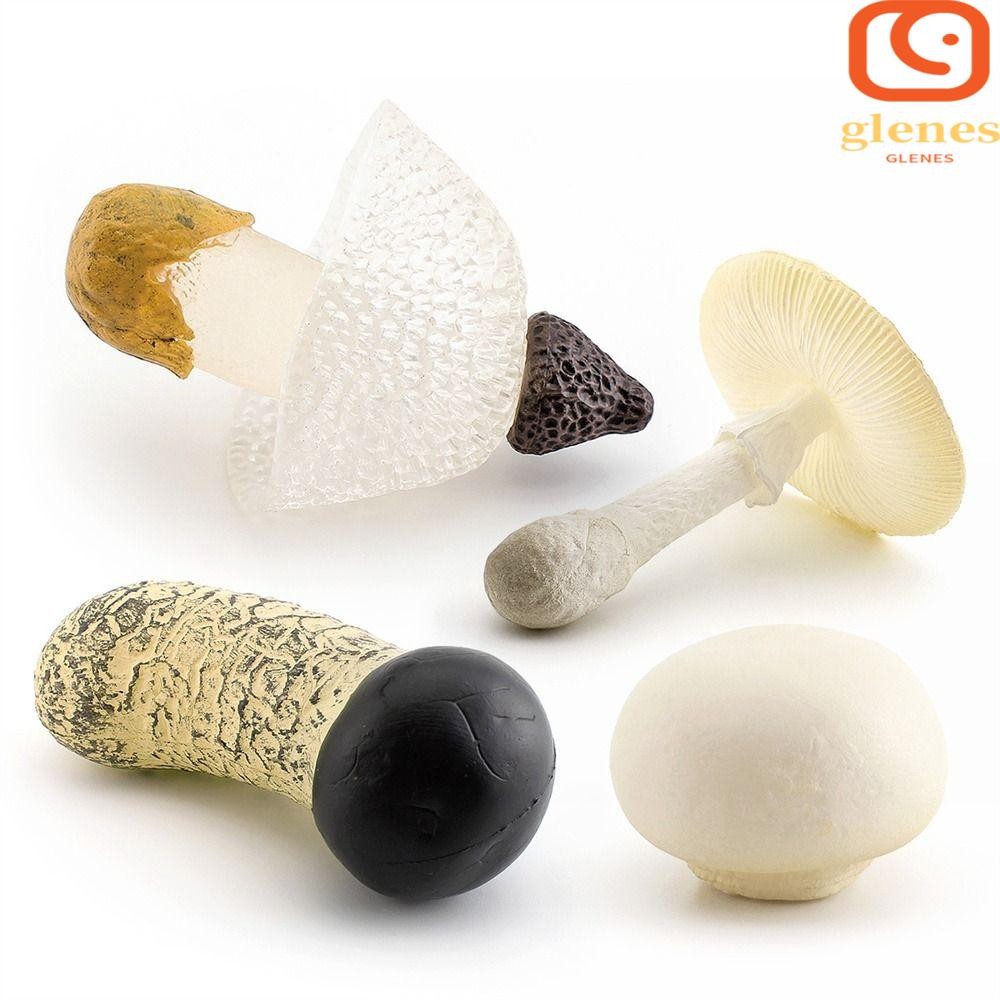 GLENES Fungus Figurines, Vegetable Model Artificial Simulation Mushroom ...