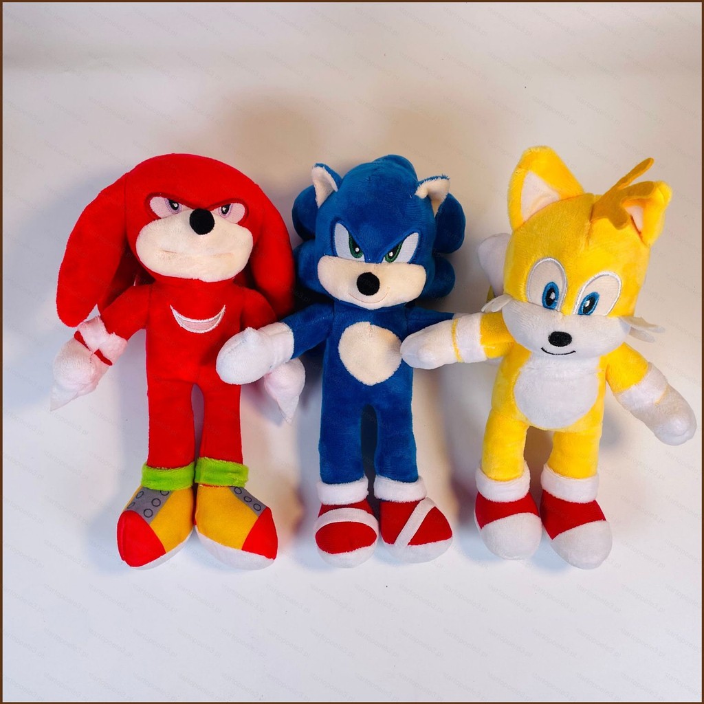 ST3 Sonic The Hedgehog Plush Toys Knuckles Tails Miles Prower Stuffed ...
