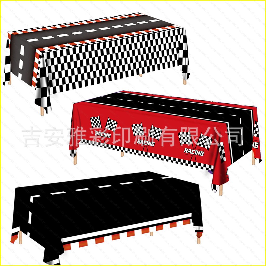 ST2 Racing plastic racetrack boys birthday party venue decoration black ...