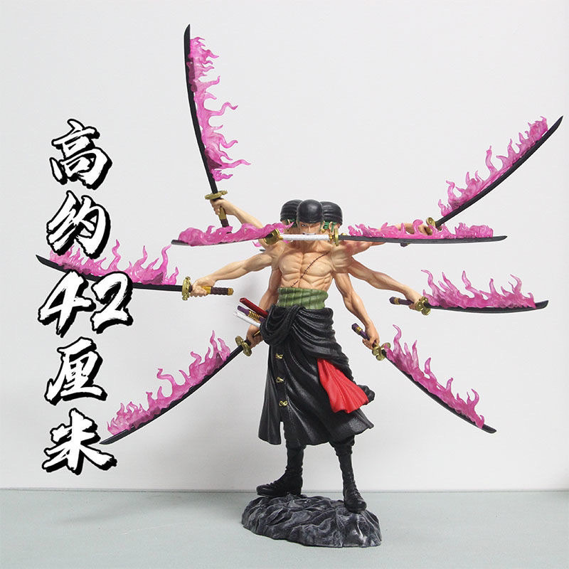 One Piece Figure GK Zoro Three-Headed Six-Arm Nine-Knife Asura Anime ...