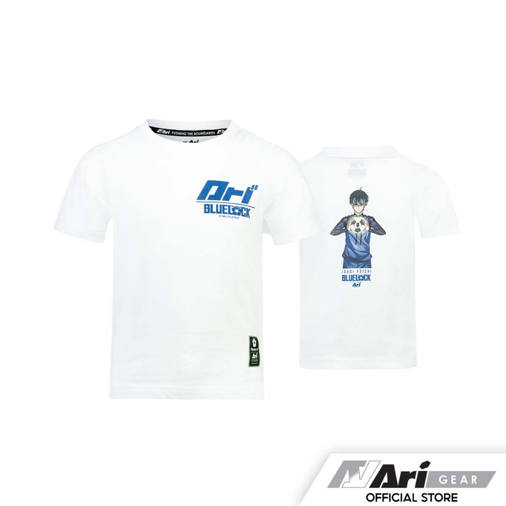Ari X Blue Lock Isagi Tee-white/blue/black T-shirt White | Shopee Malaysia