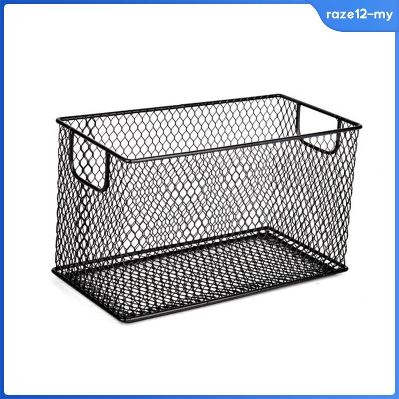 [RazecaMY] Mesh Wire Storage Basket Mesh Open Storage Bin for Home ...
