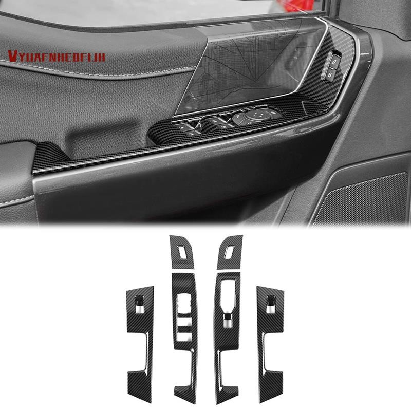Car Window Lift Switch Panel Cover Trim For Ford F150 2021 2022 2023 ...