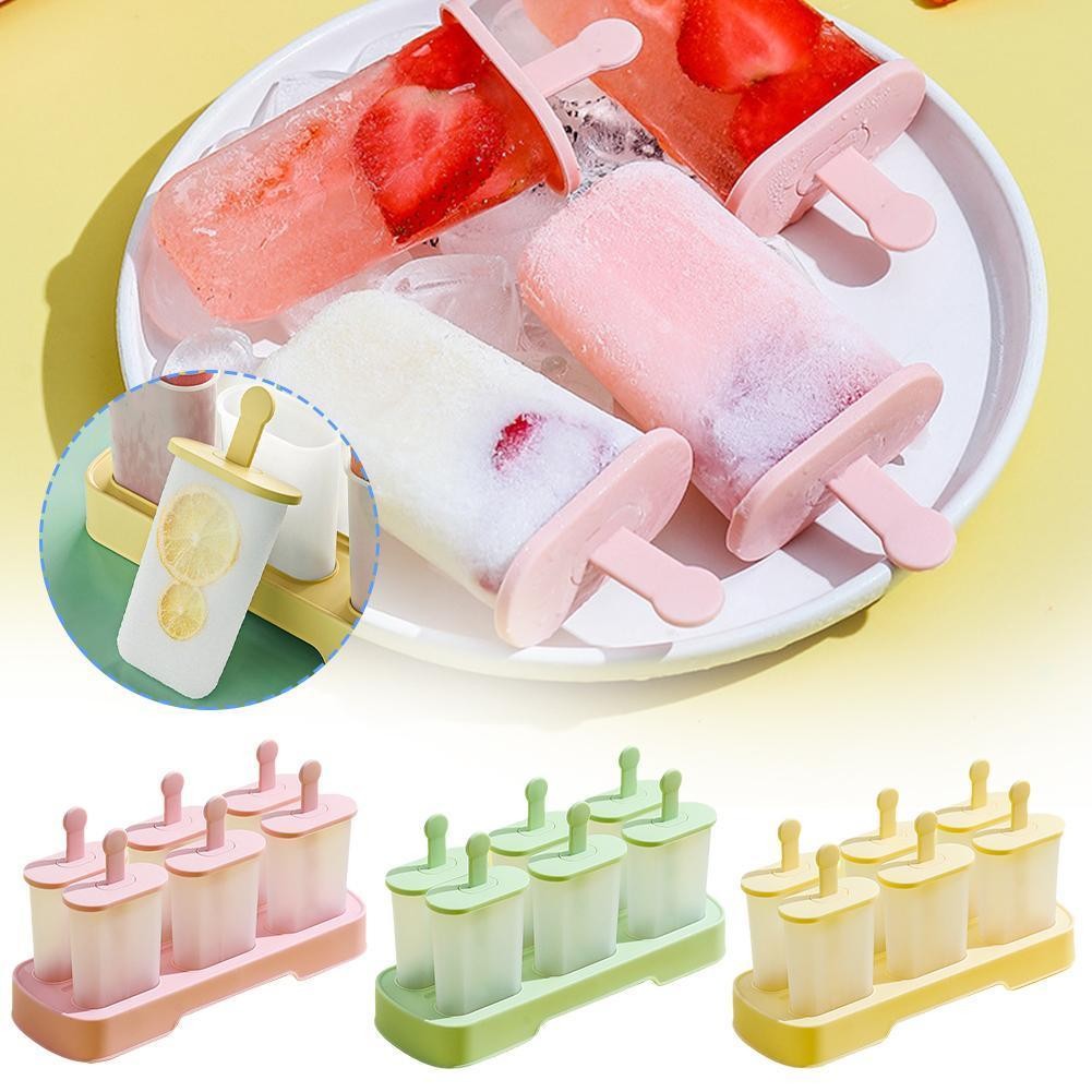 Ice Cream Mould Ice Cube Tray Popsicle Barrel With Popsicle Stick Ice ...
