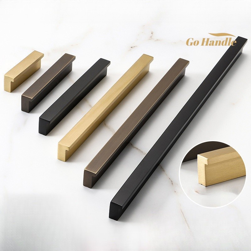 Brass Handles Minimalist Wardrobe Door Handles Cabinet Handles Drawer ...