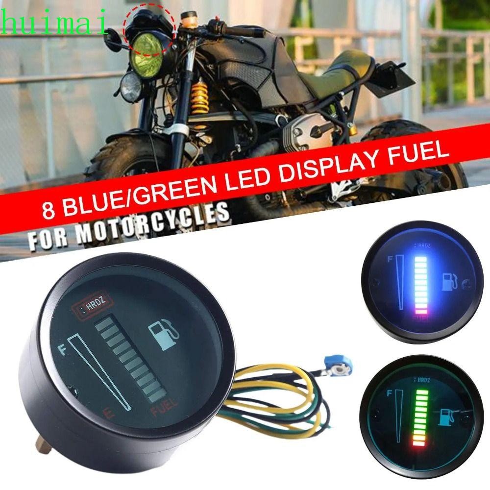HUIMAI Car Motorcycle Fuel Level Gauge, LED Display 12V/24V Car Fuel ...