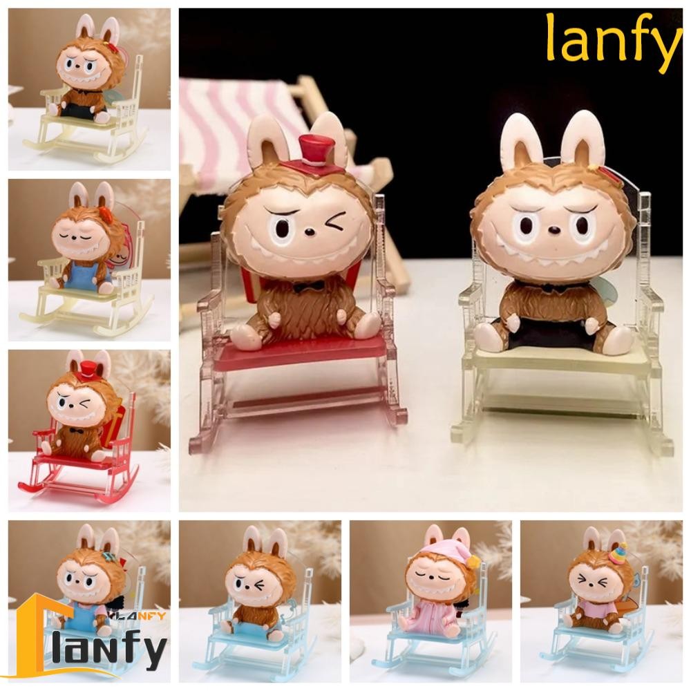 LANFY Labubu Ornament, Rocking Chair Statue Small Labubu Figure, Cute ...