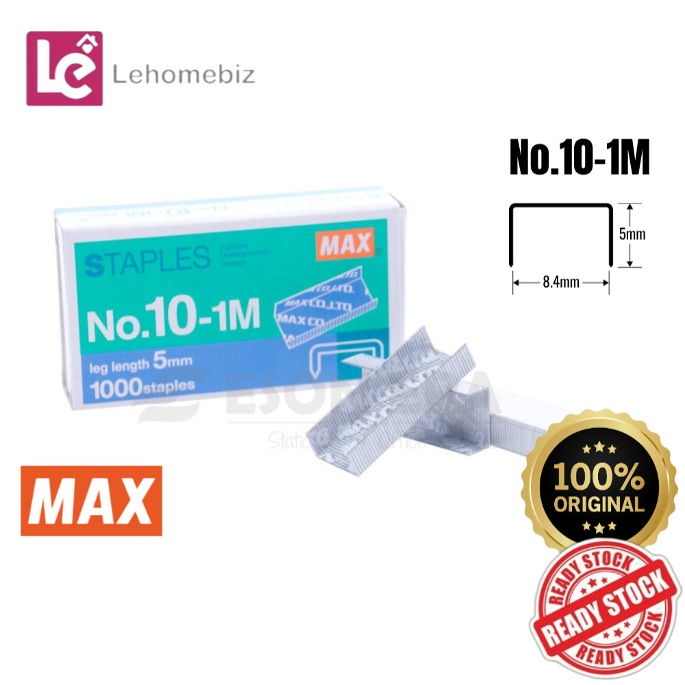 Max Staples No.10-1M Dawai Kokot Ubat Stapler HD-10 Max Stapler ...