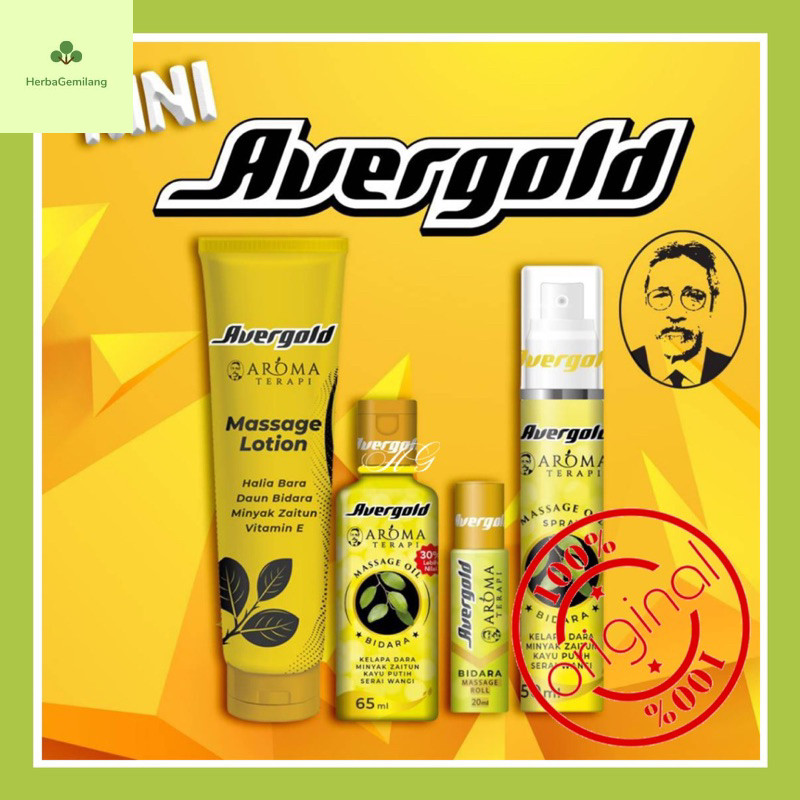 ORIGINAL HQ AFI GOLD @ EVERGOLD Minyak AROMA Terapi Massage Oil / SPRAY ...