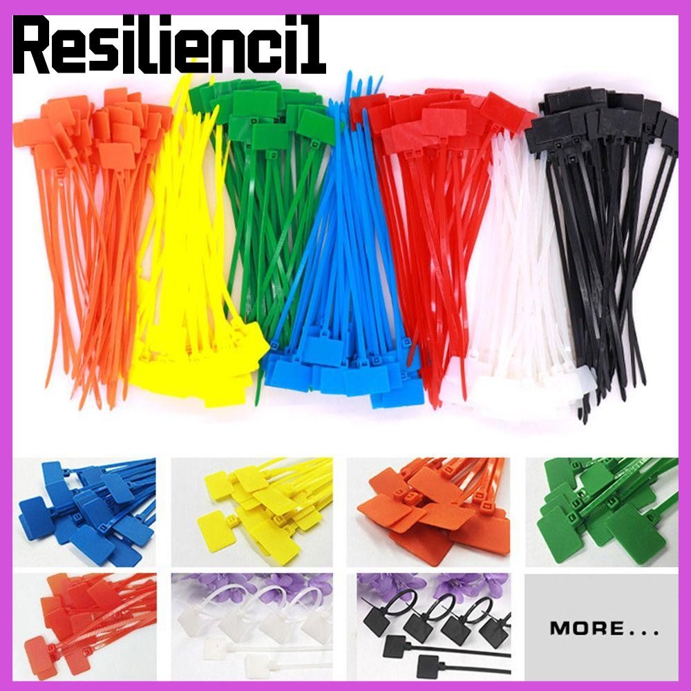 RESILIENCI1 100pcs Cable Tag Plastic Label Tag Labels Self-locking Zip ...