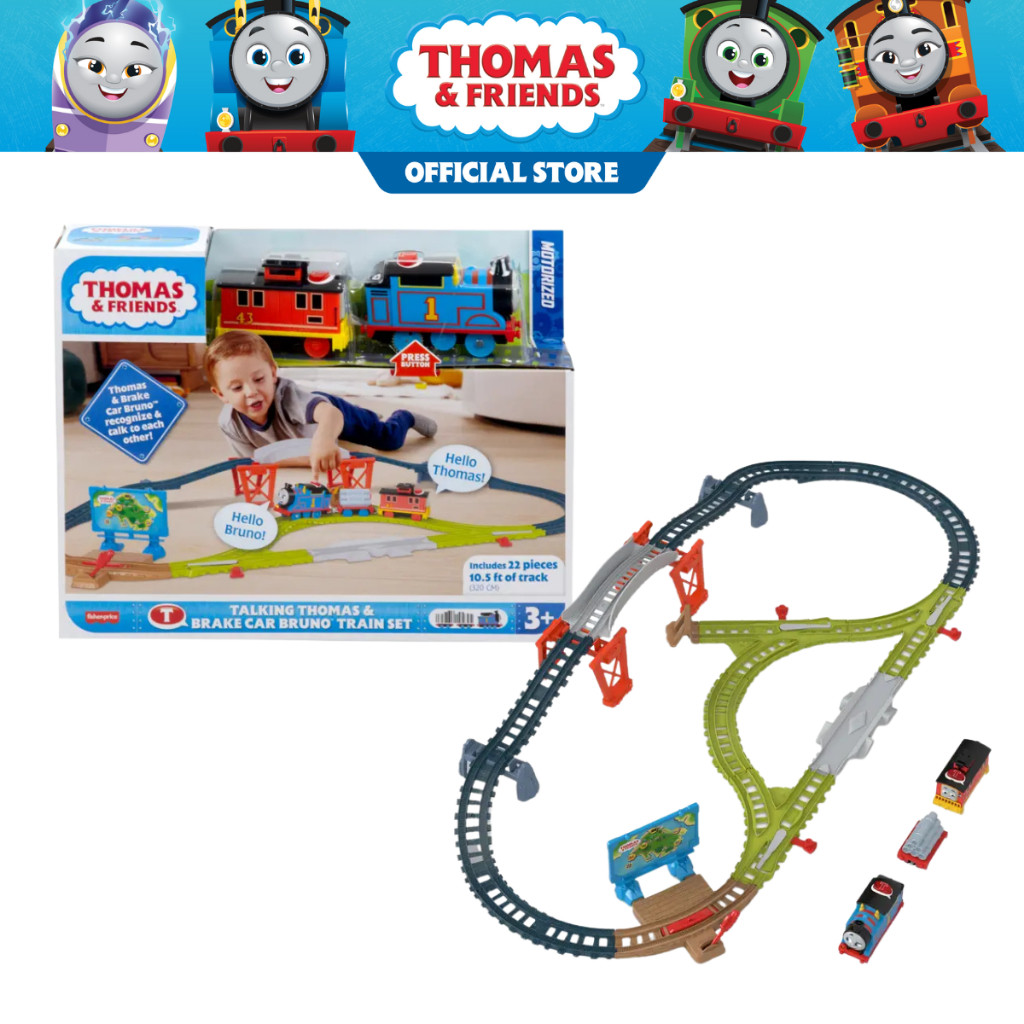 Fisher Price Thomas & Friends Talking Thomas & Brake Car Bruno Train ...