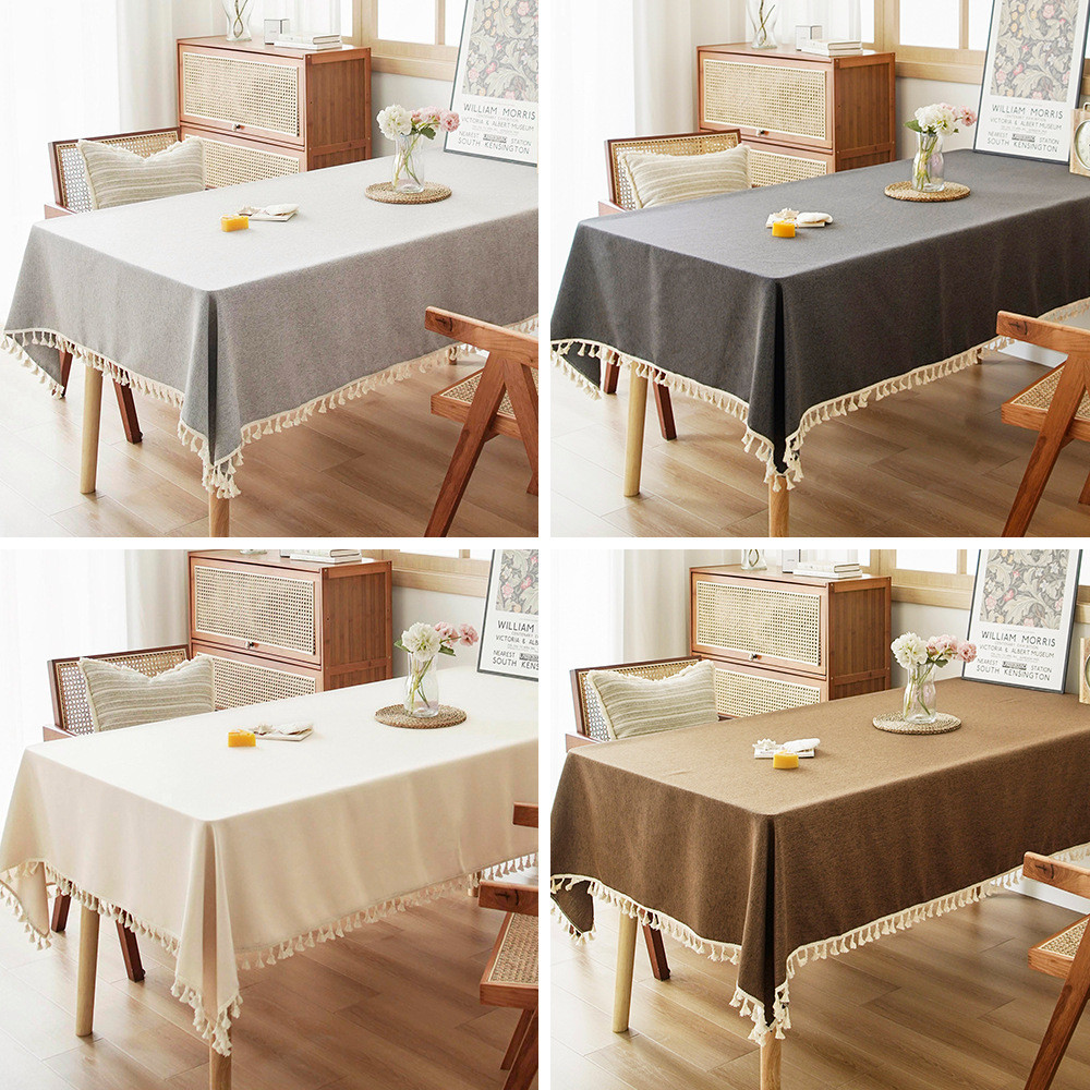 New Chinese Style Plain Color Tablecloth Cotton Linen Style Zen Tea Mat ...