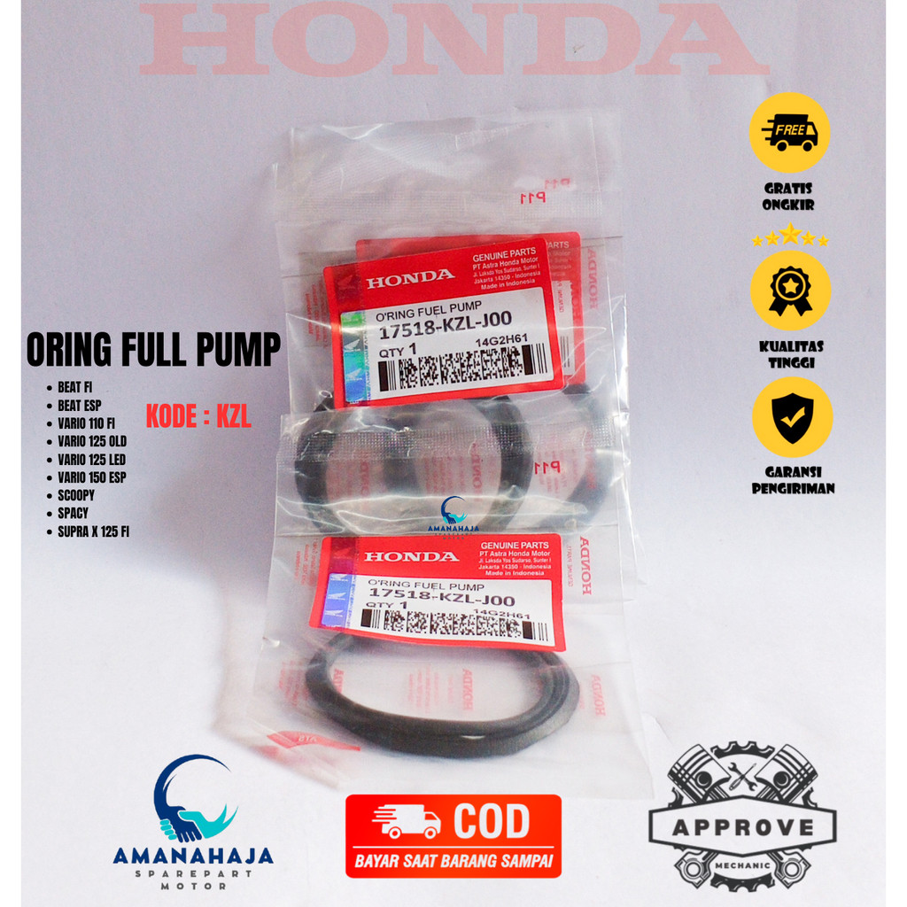 (GUARANTEE) Ori ORING FULL PUMP / RUBBER SEAL FUEL PUMP MOTOR HONDA ...