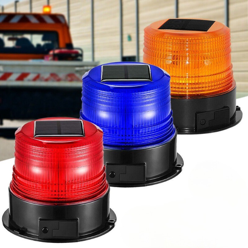 Solar Power Emergency Warning Light Strobe Wireless Beacon Magnetic ...