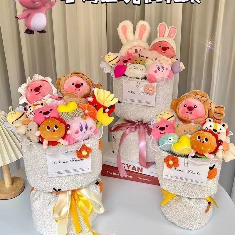 Loopy Beaver Doll Bouquet Star Kirby Plush Cute Birthday Gift for Girls ...