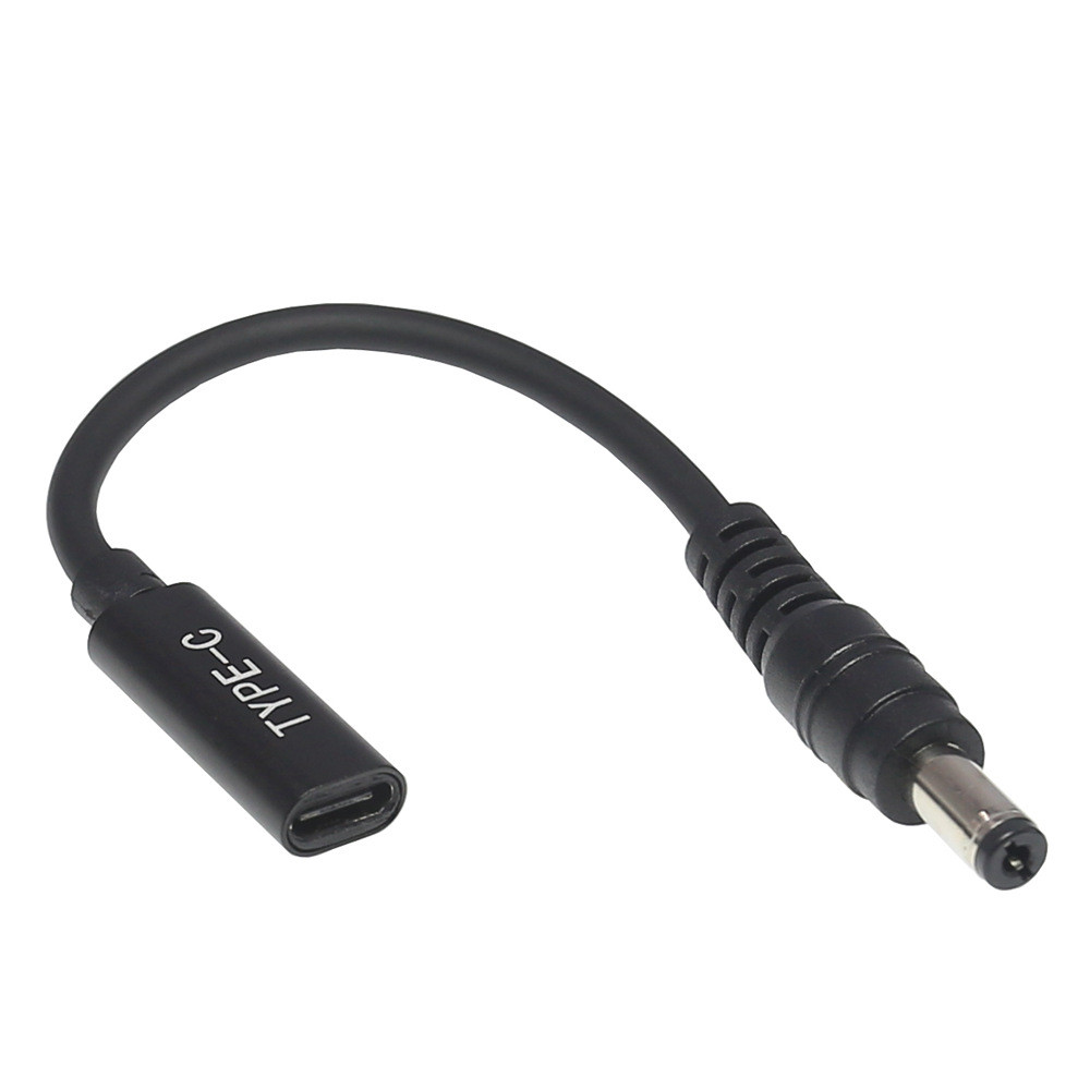 65W USB Type-C PD Female to 5.5x2.1 Male DC Jack Adapter Cable Fast ...