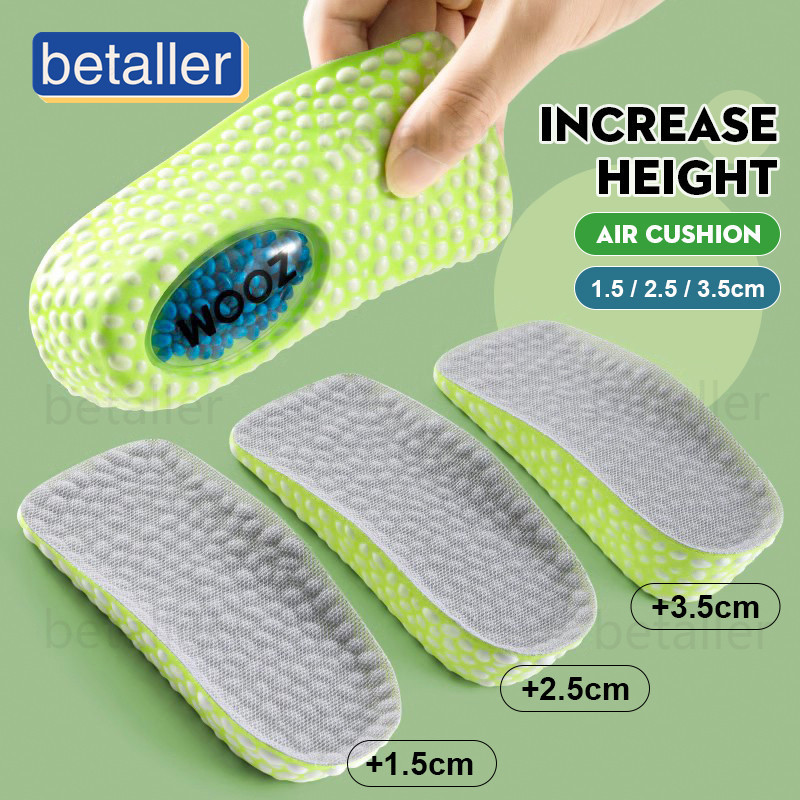 Height Increase Shoe Insoles Air Cushion Half Pad Soft Insert Boost ...