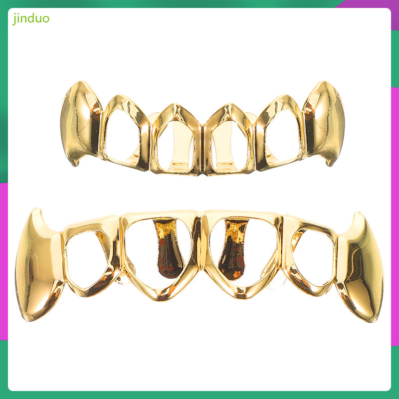 False Teeth Fake Gold Braces Rapper Props Gilded for Ready to Wear ...