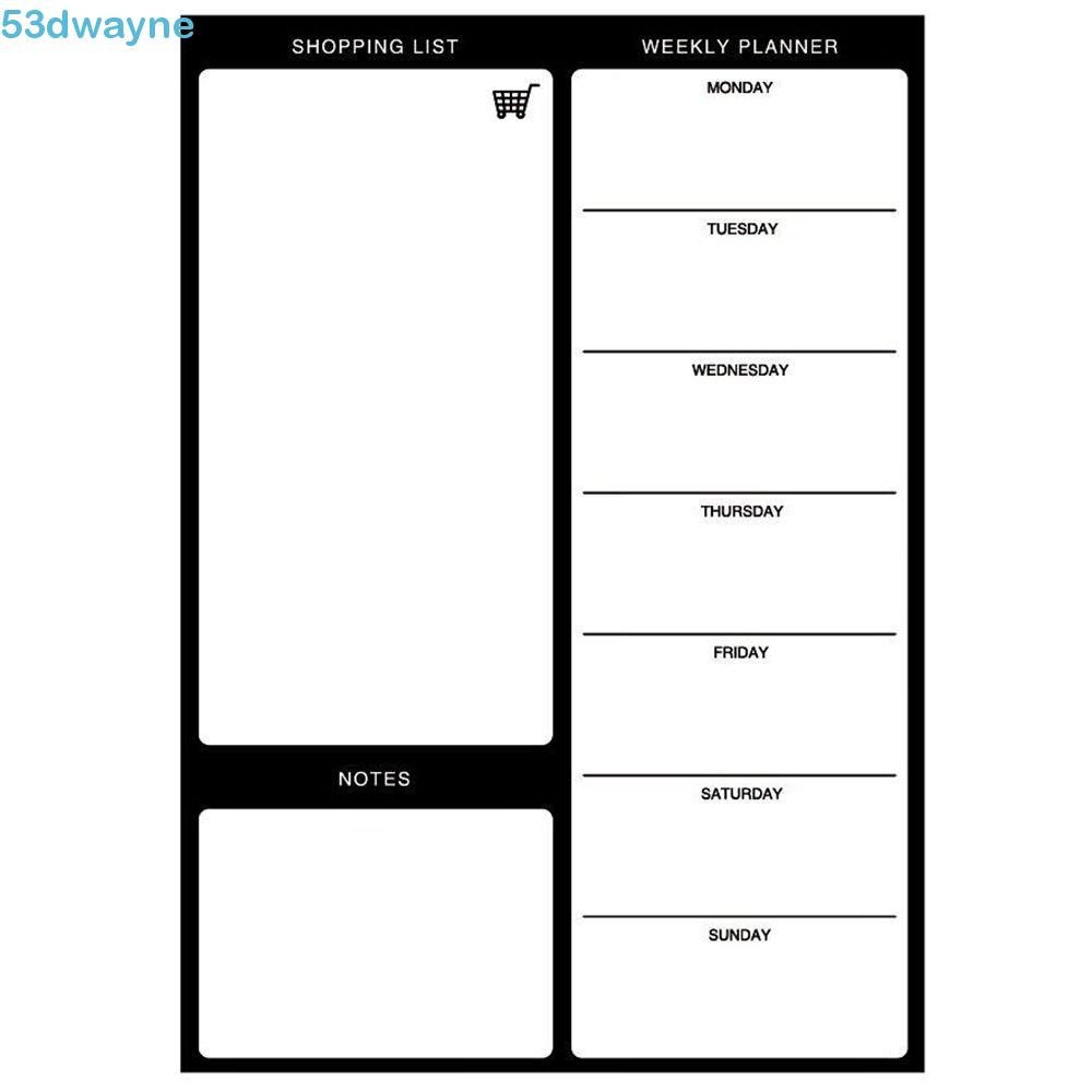 DWAYNE Memo Magnetic Sticker, Week Planner Plan Notepad Magnetic Fridge ...
