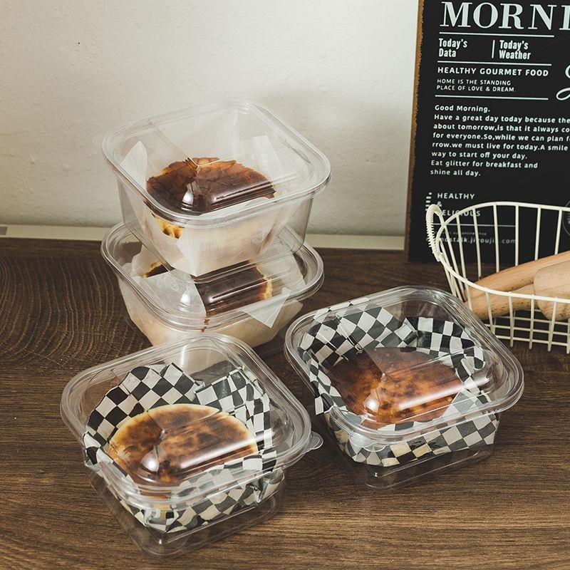 Dessert Packaging Box Selection Basque Packaging Box Transparent 13cm ...