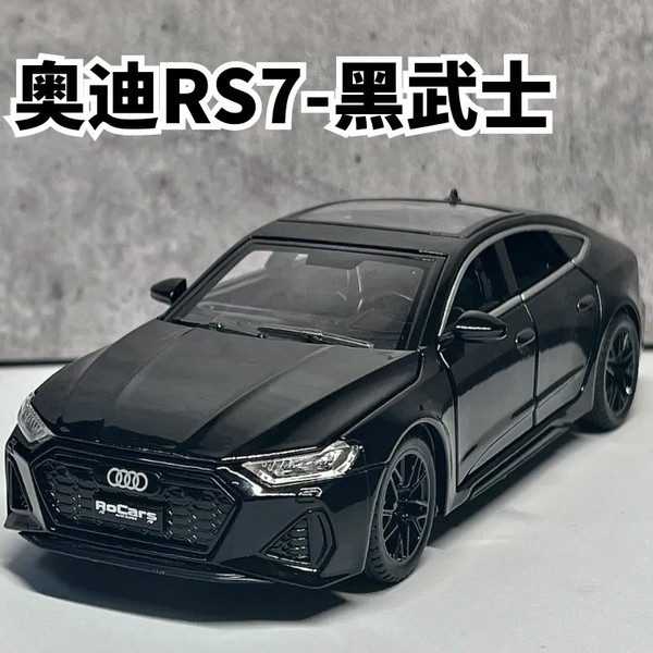 mainan budak lelaki mainan 1:24 Audi RS7 Alloy Model Kereta Penggantungan Stereng Boy Toy Man ...
