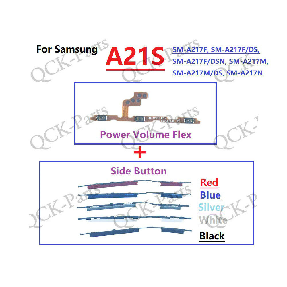 For Samsung Galaxy A21s SM-A217F Side Power On Off Button Volume Switch ...