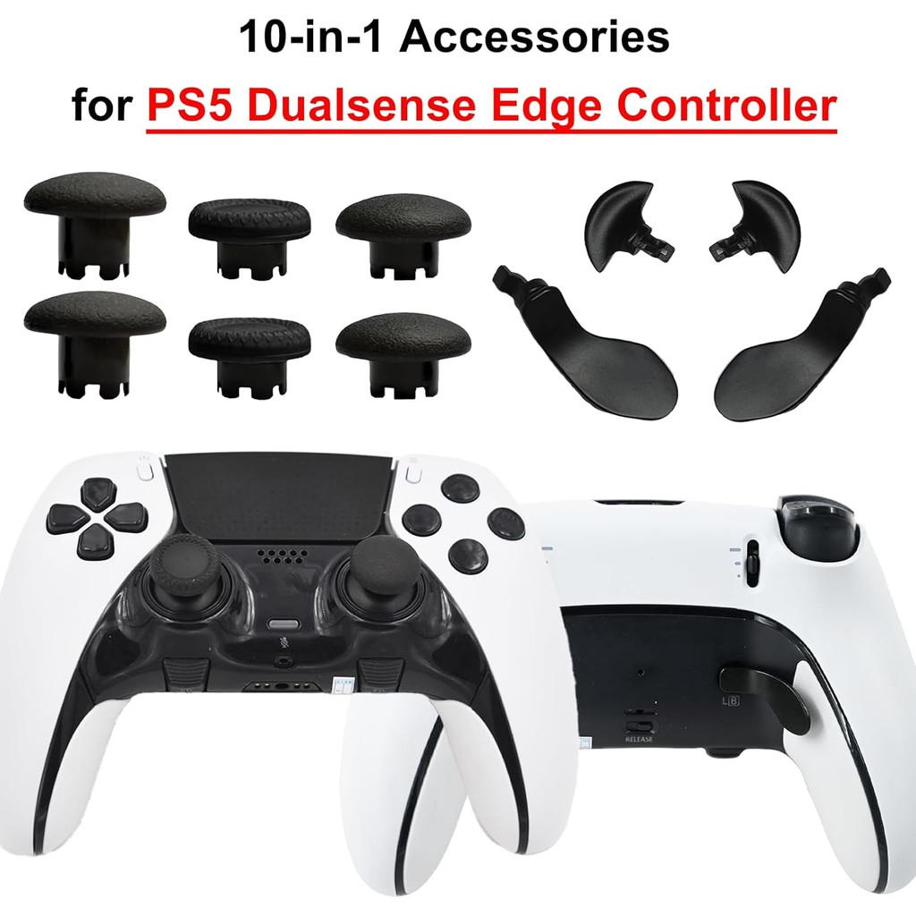10in1 Replacement Accessories Parts for PS5 Edge Controller Analog ...