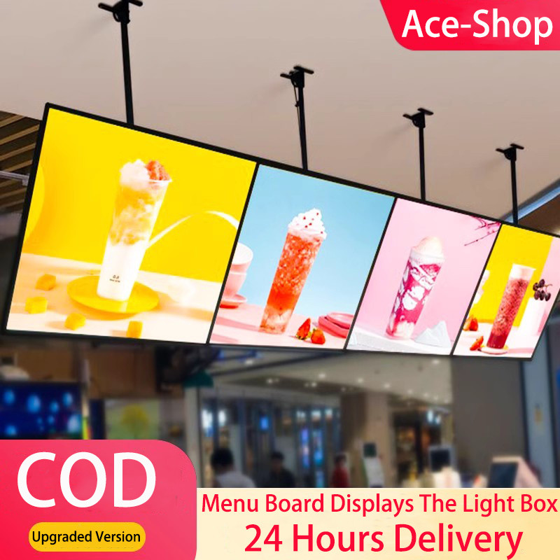 LED billboard display With telescopic boom hanging menu board display ...